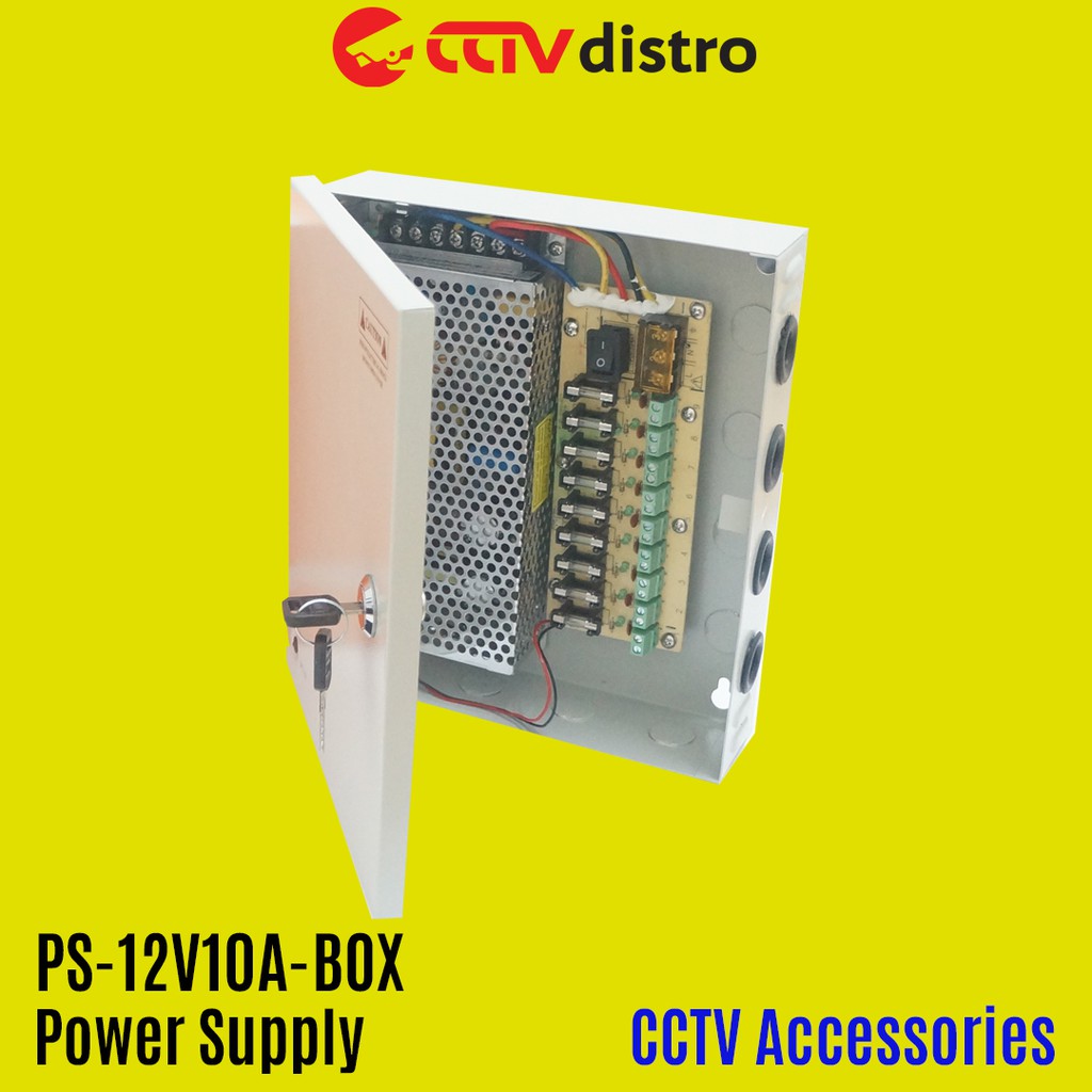 Jual Adaptor Power Supply PSU 12V 10A Box Murah Untuk CCTV | 12 Volt 10 ...