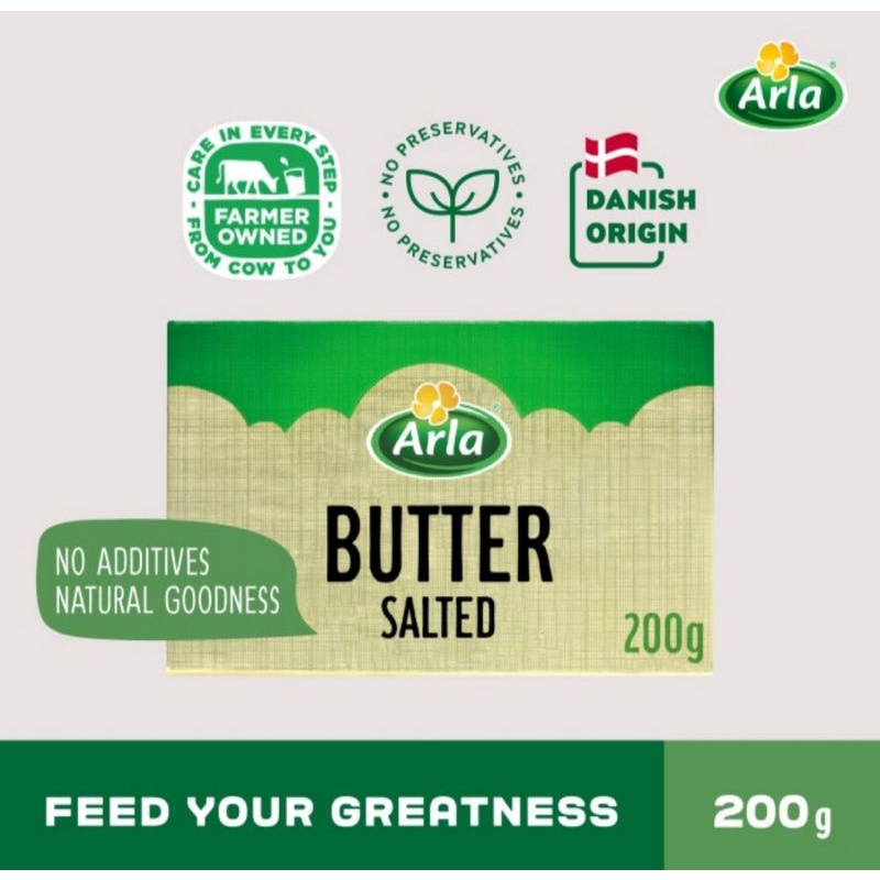 Jual ARLA BUTTER SALTED/UNSALTED 200GR ORIGINAL (BACA DESKRIPSI ...