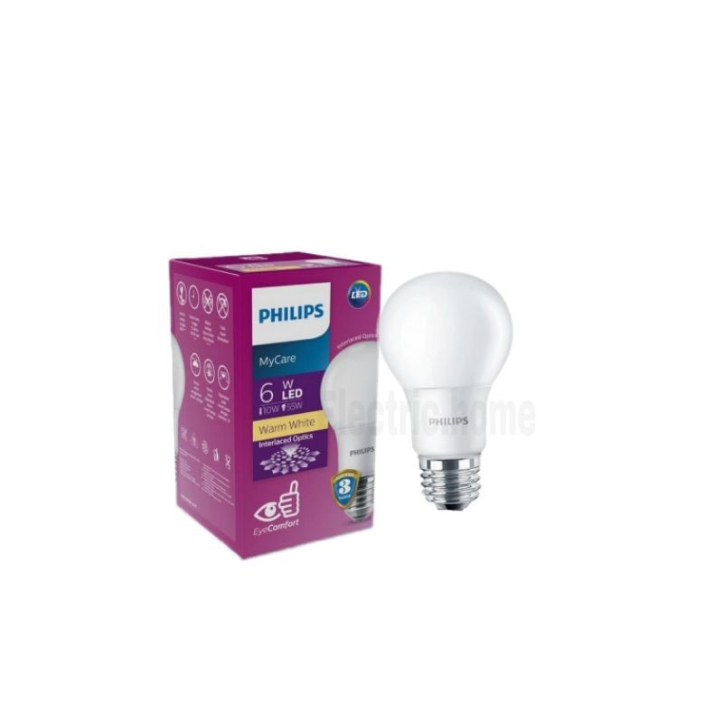 Jual PHILIPS LED BULB 6 WATT 6W 6 W (3000K) WARM WHITE | Shopee Indonesia
