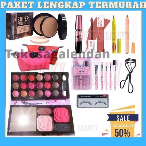 Jual { PROMOSI } Paket Kosmetik Maybelline Fit Me Super Lengkap 9 In 1 ...