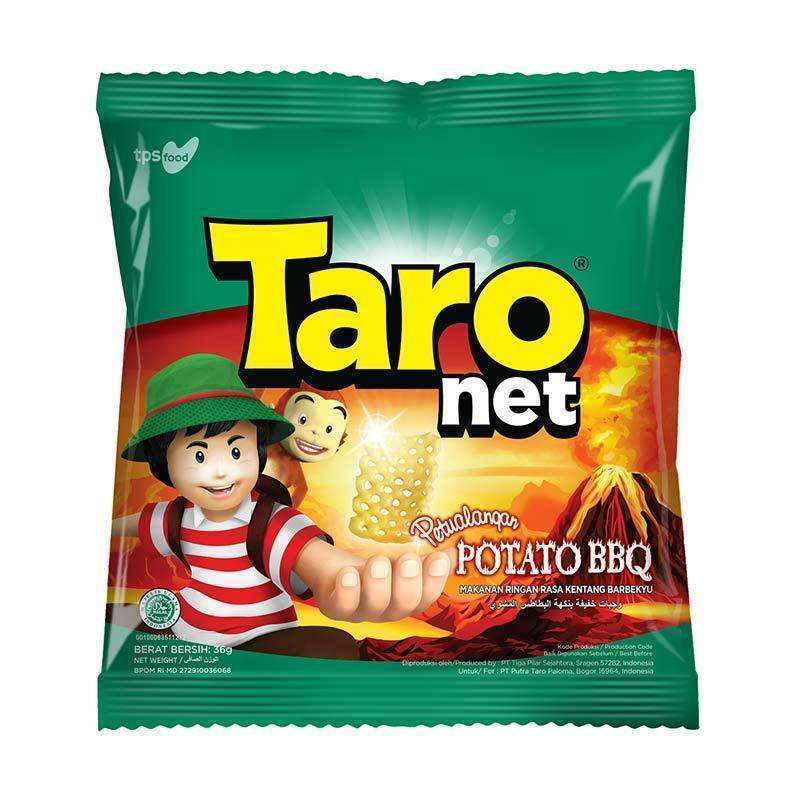 Jual Taro Net Potato Barbeque [10 x10gr/renceng] | Shopee Indonesia
