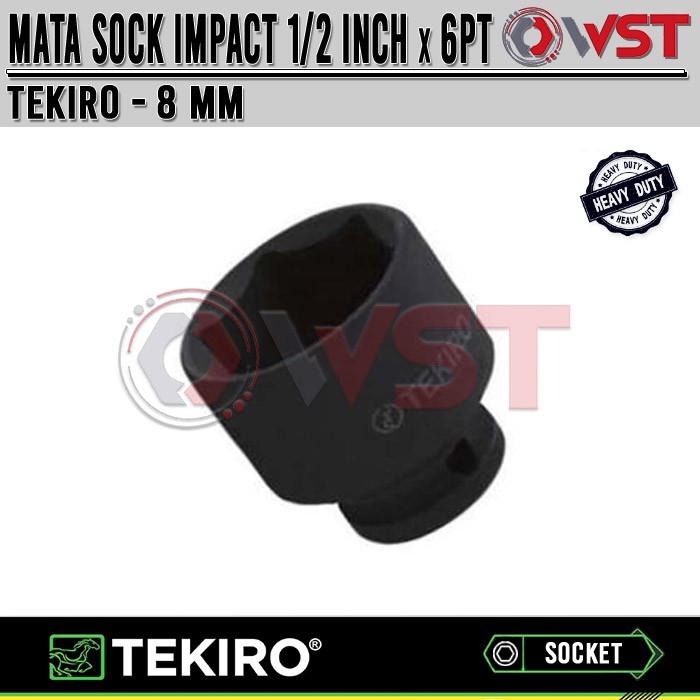 Jual Mata Sock Impact 1/2inch 8mm TEKIRO 6pt / Mata Sok Impact 1/2 Inch ...