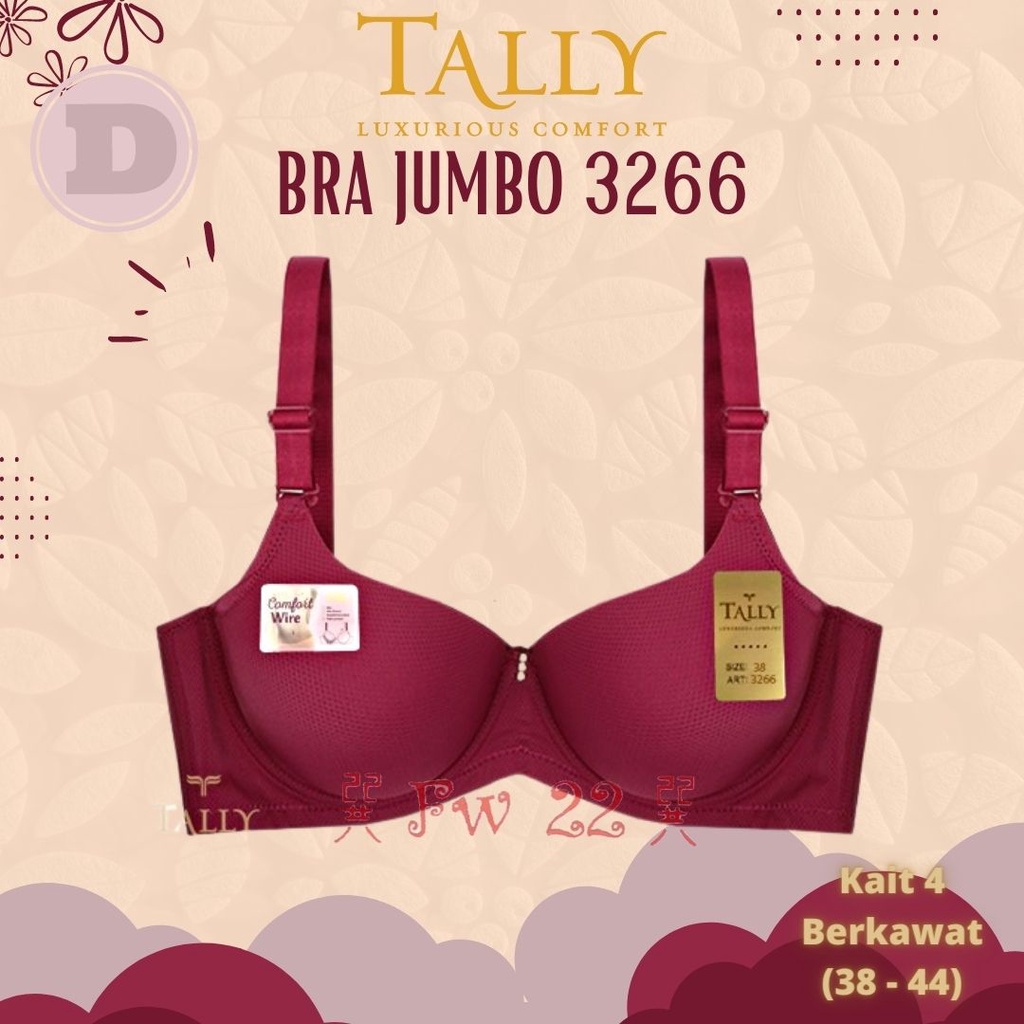 Jual Bra Tally 3266 Full Cup hingga Cup D Jumbo Ukuran 44 dengan Bahan ...