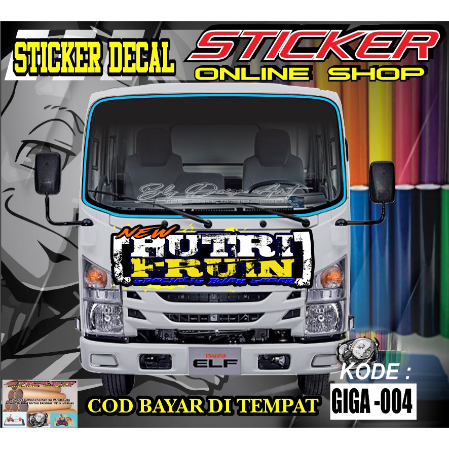 Jual stiker decal cap depan stiker variasi truck depan stiker mobil ...