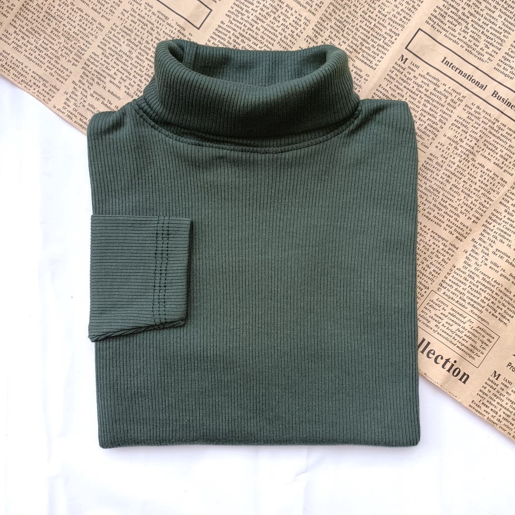 Jual RIB Turtle neck ANAK PREMIUM TEBAL kerah TINGGI/ KAOS TURTLENECK ...