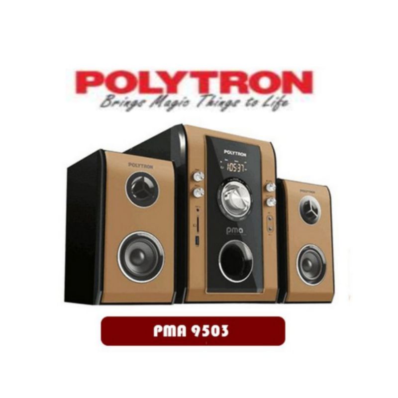 Jual Speaker aktif POLYTRON PMA 9503, speaker bluetooth, usb. Hitam - putih - coklat | Shopee ...