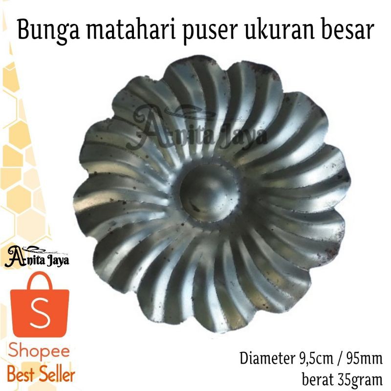 Jual Bunga matahari polos ukuran besar besi plat ornamen tralis pagar ...