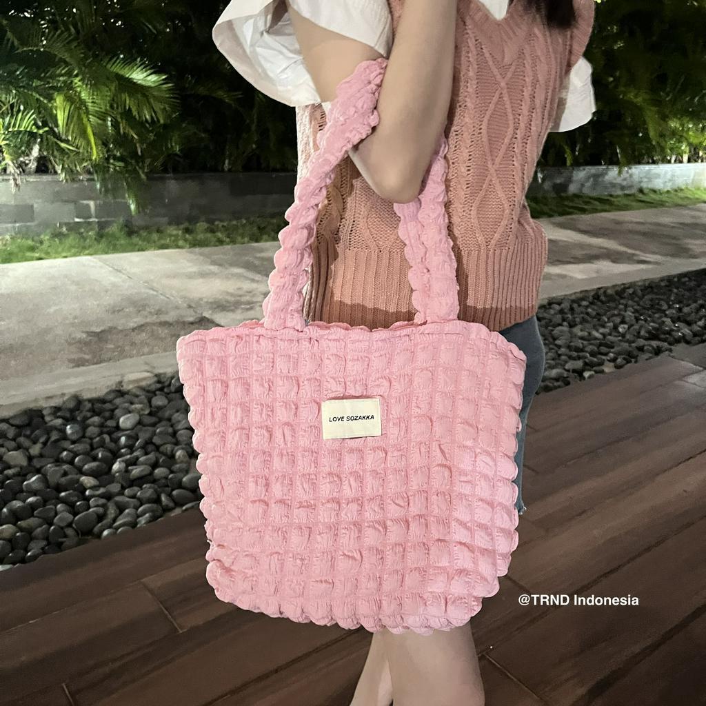 Jual Sozakka Puffy Bag - Tote Bag Puffy Selempang Wanita Tote Bag ...