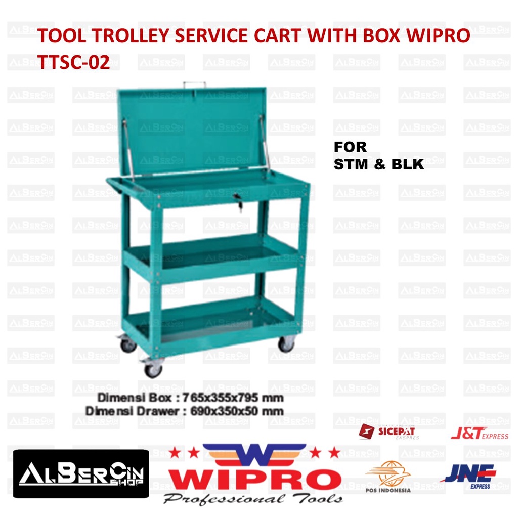 Jual Rak Troli Meja Penyimpan Alat Bengkel with Box WIPRO TTSC 02 TTSC ...