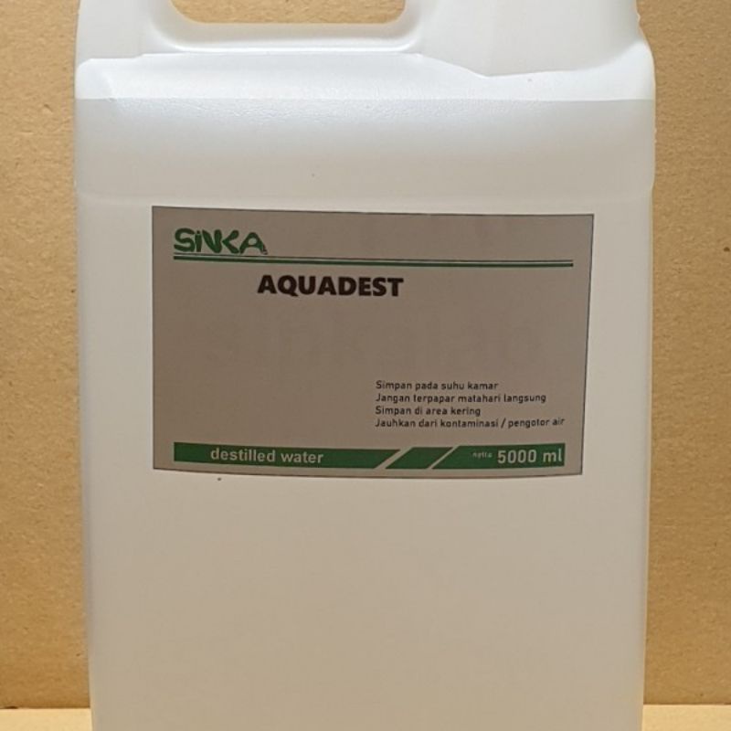 Jual AQUADEST 5 LITER, DESTILATED WATER 5 LITER, AIR SULING PH NETRAL ...