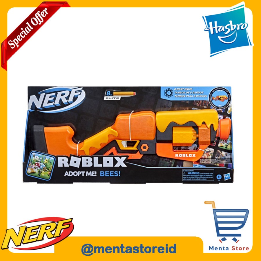 Jual NERF Roblox Adopt Me Bees Blaster Free 8 Darts Original Hasbro ...