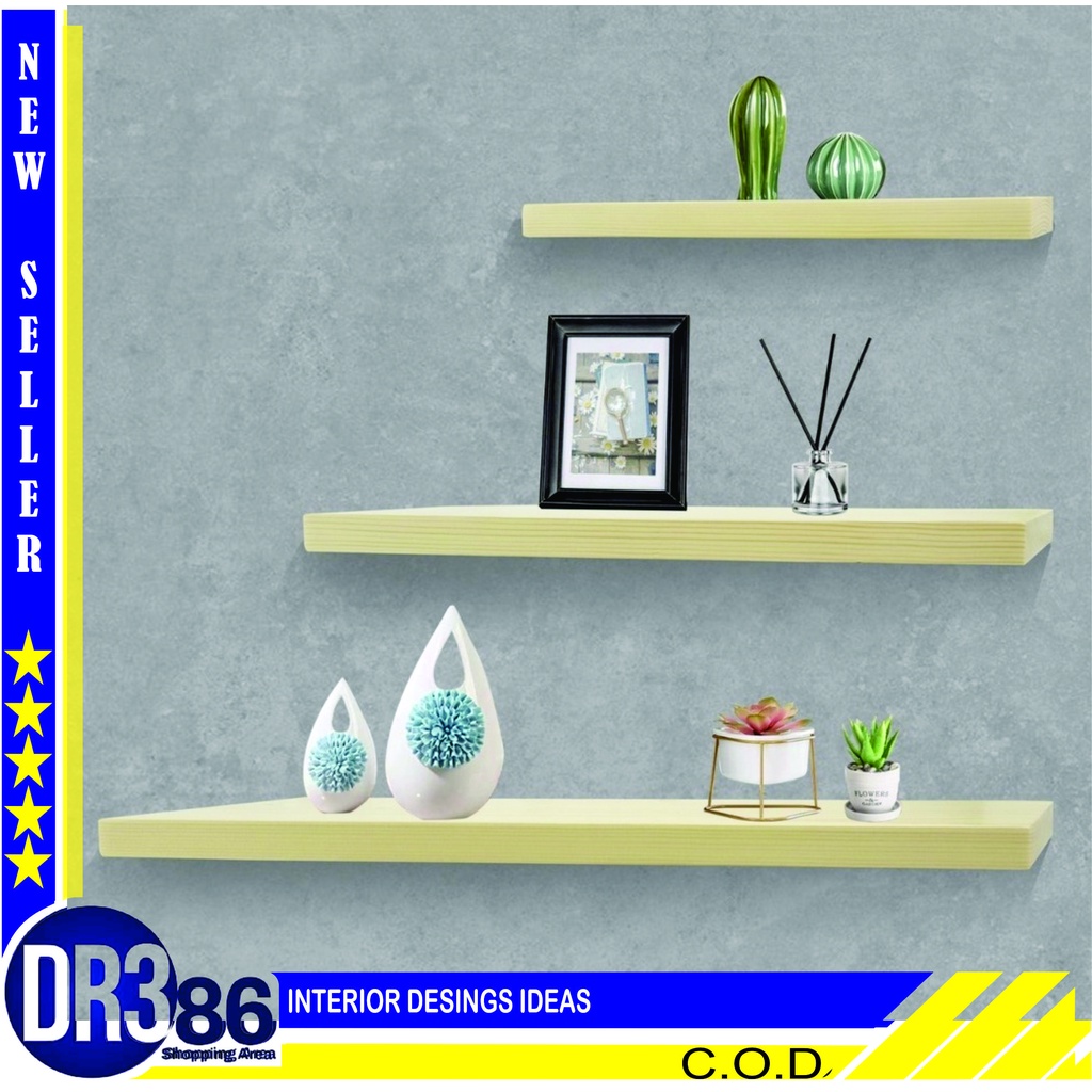 Jual Rak tempel dinding kayu/ ambalan tembok/ rak melayang/rak hiasan ...