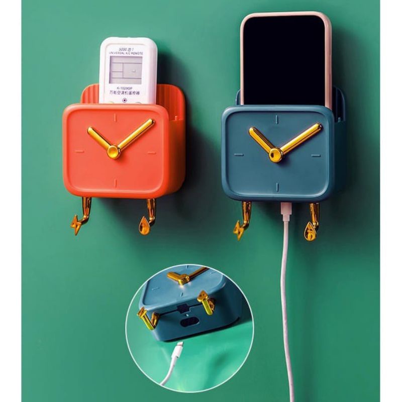 Jual RAK HANDPHONE DINDING TEMPEL MODEL JAM / HOLDER HP TEMPEl DINDING ...