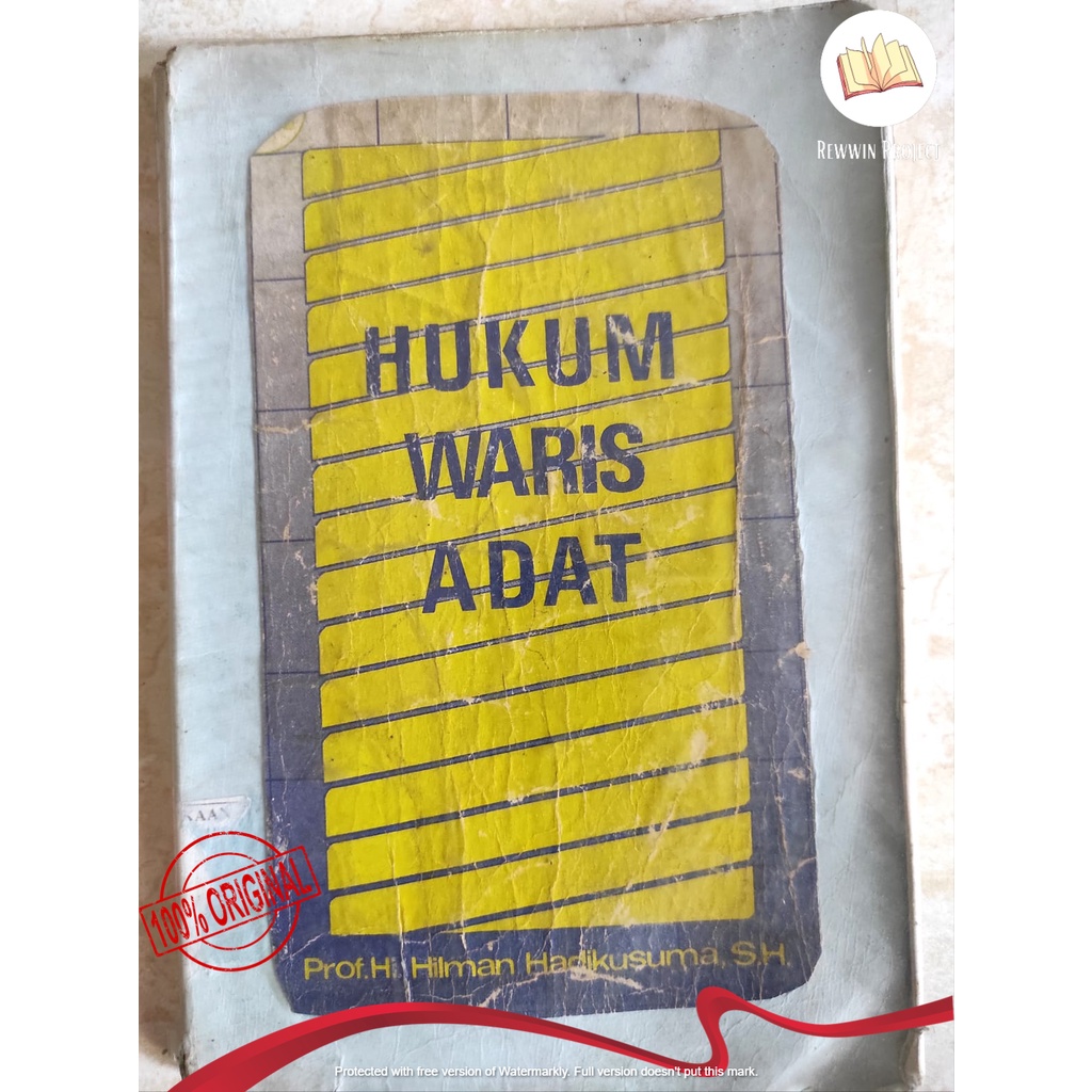 Jual ORIGINAL - Hukum Waris Adat - Prof H Hilman Hadikusuma SH | Shopee Indonesia