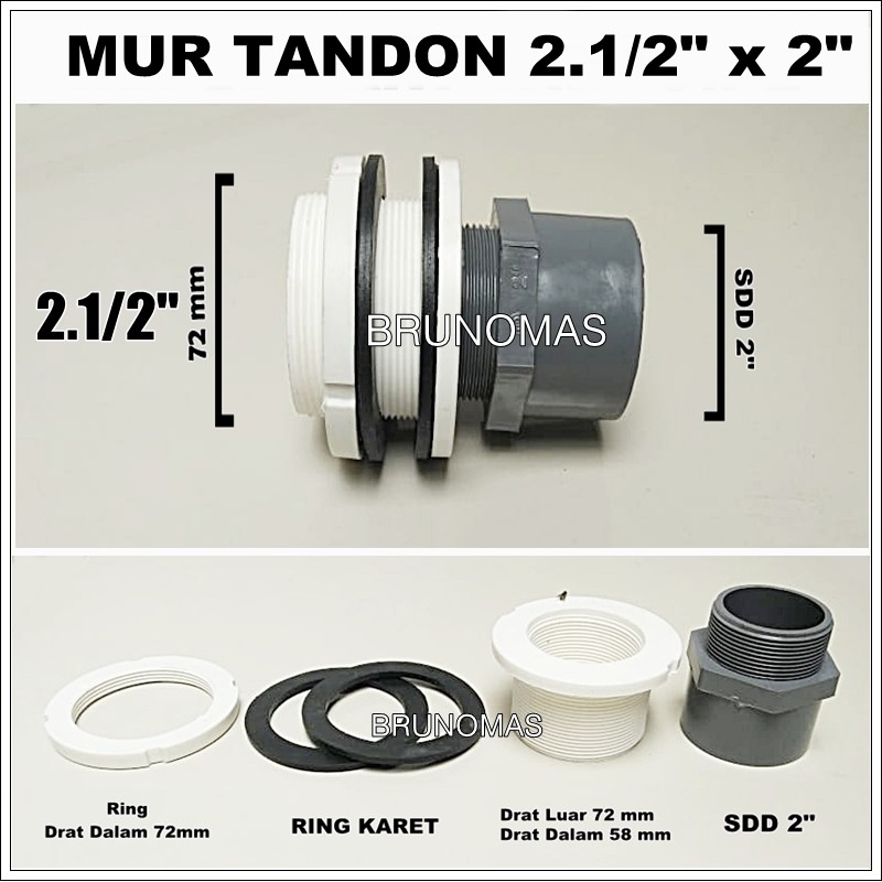 Jual Mur Tandon 2.5 x 2 inchi - Nepel Drat Toren | Shopee Indonesia