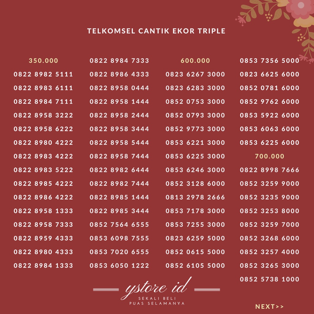 Jual Nomor Langka | NOMOR CANTIK TELKOMSEL SIMPATI AS LOOP KARTU PERDANA PRABAYAR NOMER SERI ...