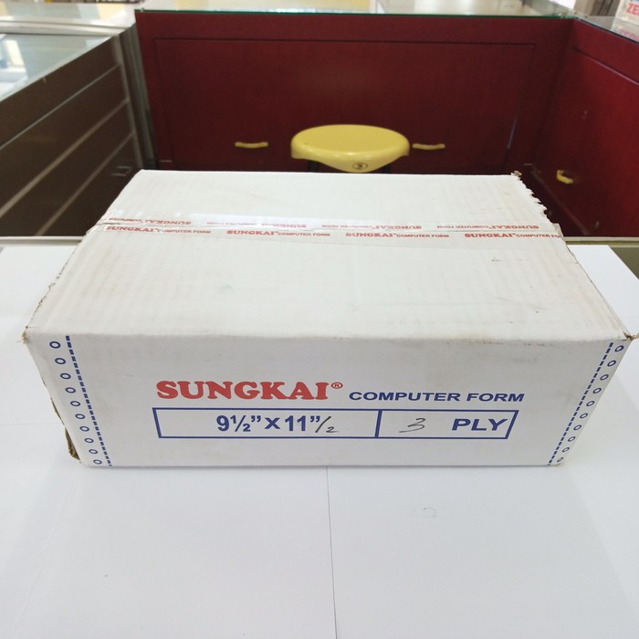 Jual KERTAS CONTINUOUS FORM SUNGKAI 9 1/2 X 11 3 PLY BAGI 2 (PERFORASI ...