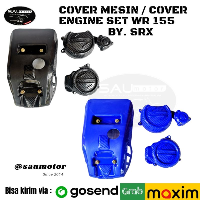 Jual Saumotor Cover Mesin Yamaha Wr 155 R Tutup Mesin Wr155 Plastik Set ...