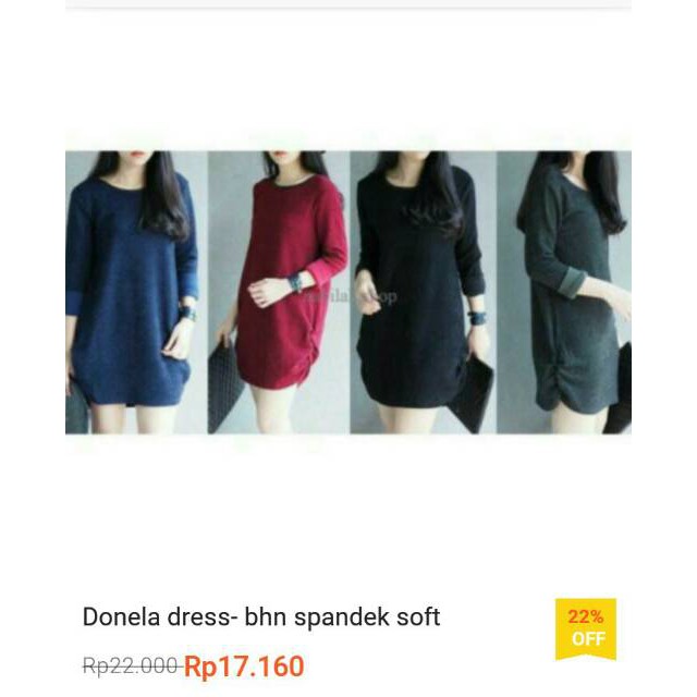 Jual Promo!!! Donela dress- bhn spandek soft fit to L Murah | Shopee ...