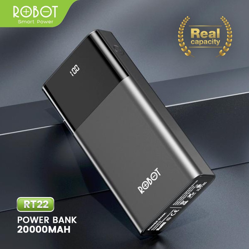 Jual PowerBank ROBOT 20000mah RT22 Dual Port Input & Output Original ...