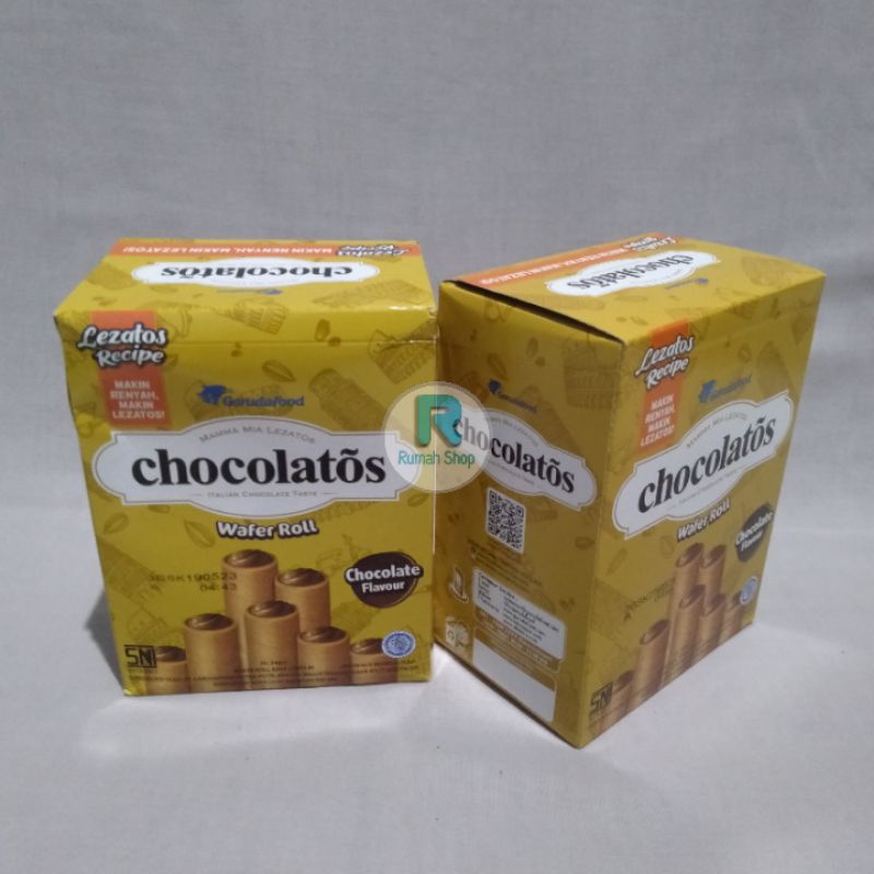 Jual CHOCOLATOS WAFER ROLL GARUDAFOOD 1 KOTAK ISI 24 | Shopee Indonesia