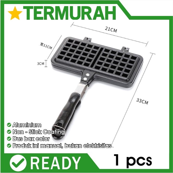 Jual Cetakan Belgian kue waffle cake maker pan GM 2174 Anti lengket ...