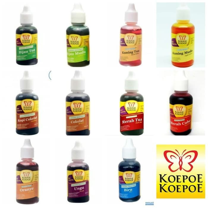 Jual pewarna orange cap koepoe kupu 30 ml | Shopee Indonesia