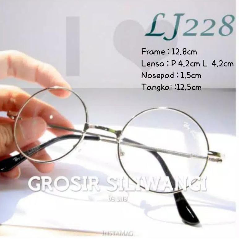 Jual Kacamata minus murah bulat jhon lennon frame besi silver (ART. Q6028) | Shopee Indonesia