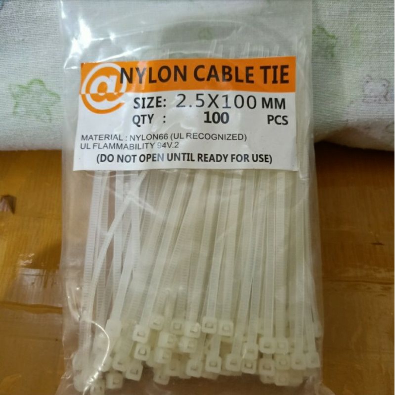 Jual Tali Tis / Kabel Tis / Cable Tis Putih 10cm (2,5 x 100mm) / 100pc | Shopee Indonesia