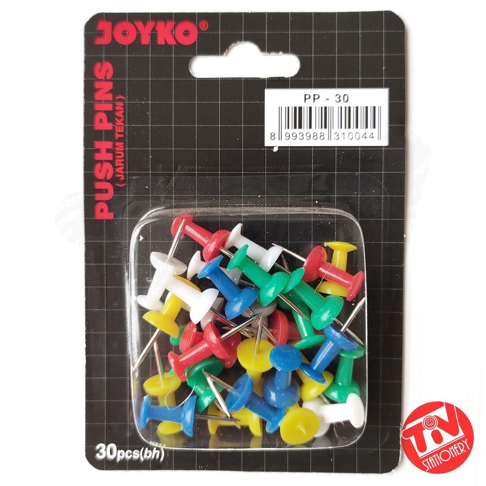 Jual Push Pins Joyko PP-30 Warna-Warni (isi 30 pcs) | Shopee Indonesia
