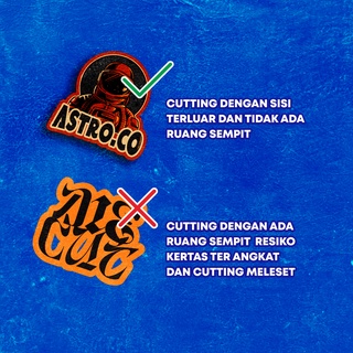 Jual Cetak Label Sticker Potong Putus Die Cut Ukuran Custom Desain Anti ...