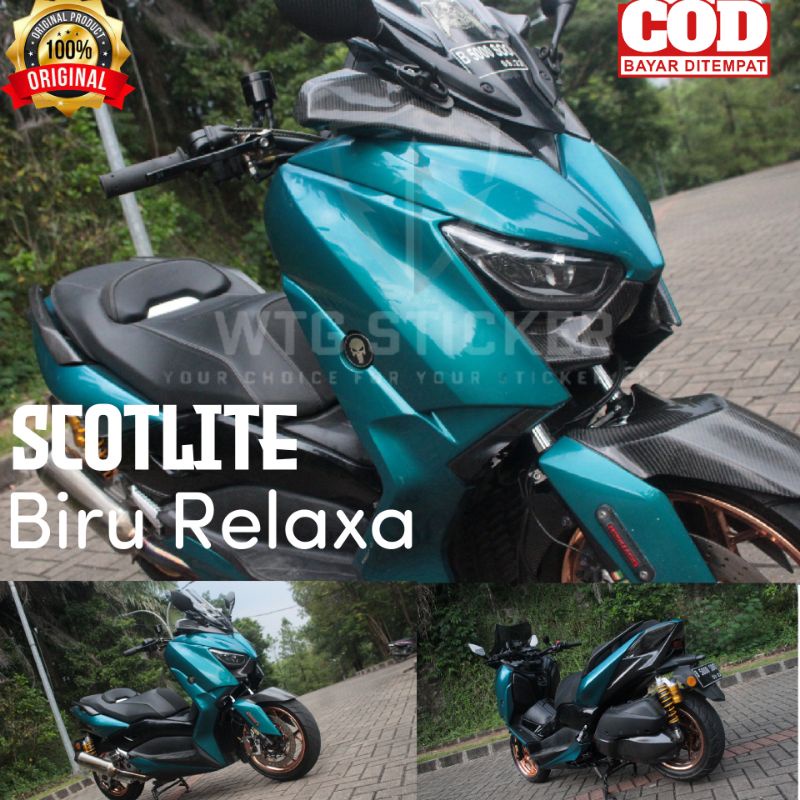 Jual Sticker skotlet Biru Relaxa / skotlet Light Blue/ skotlet motor ...