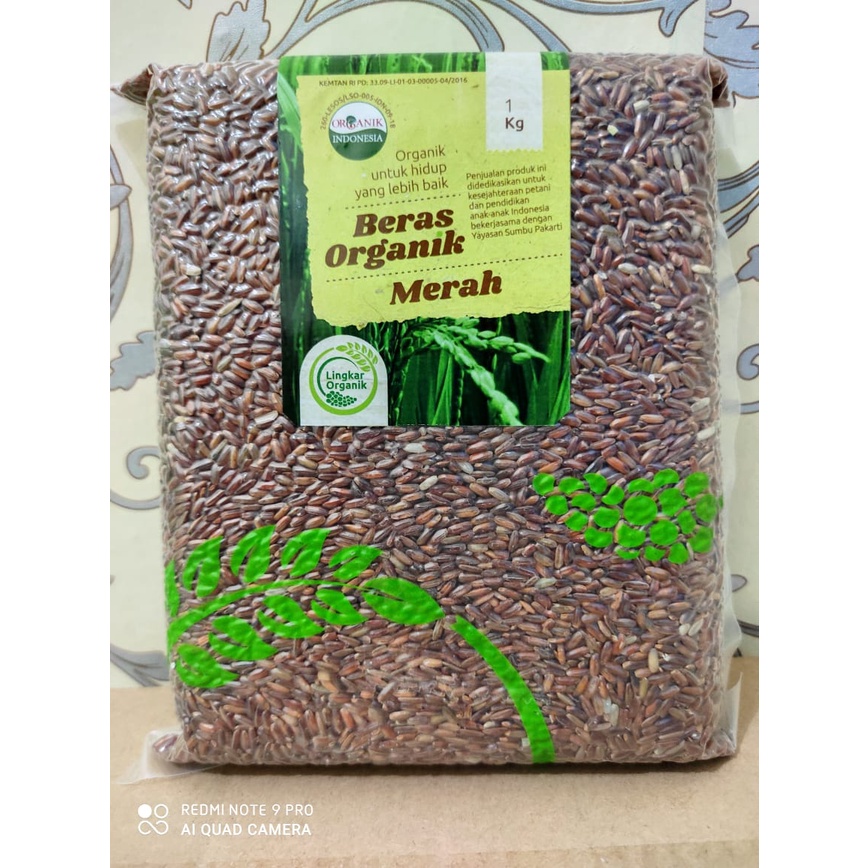 Jual Beras Merah Organik 1 kg Lingkar Organik | Shopee Indonesia