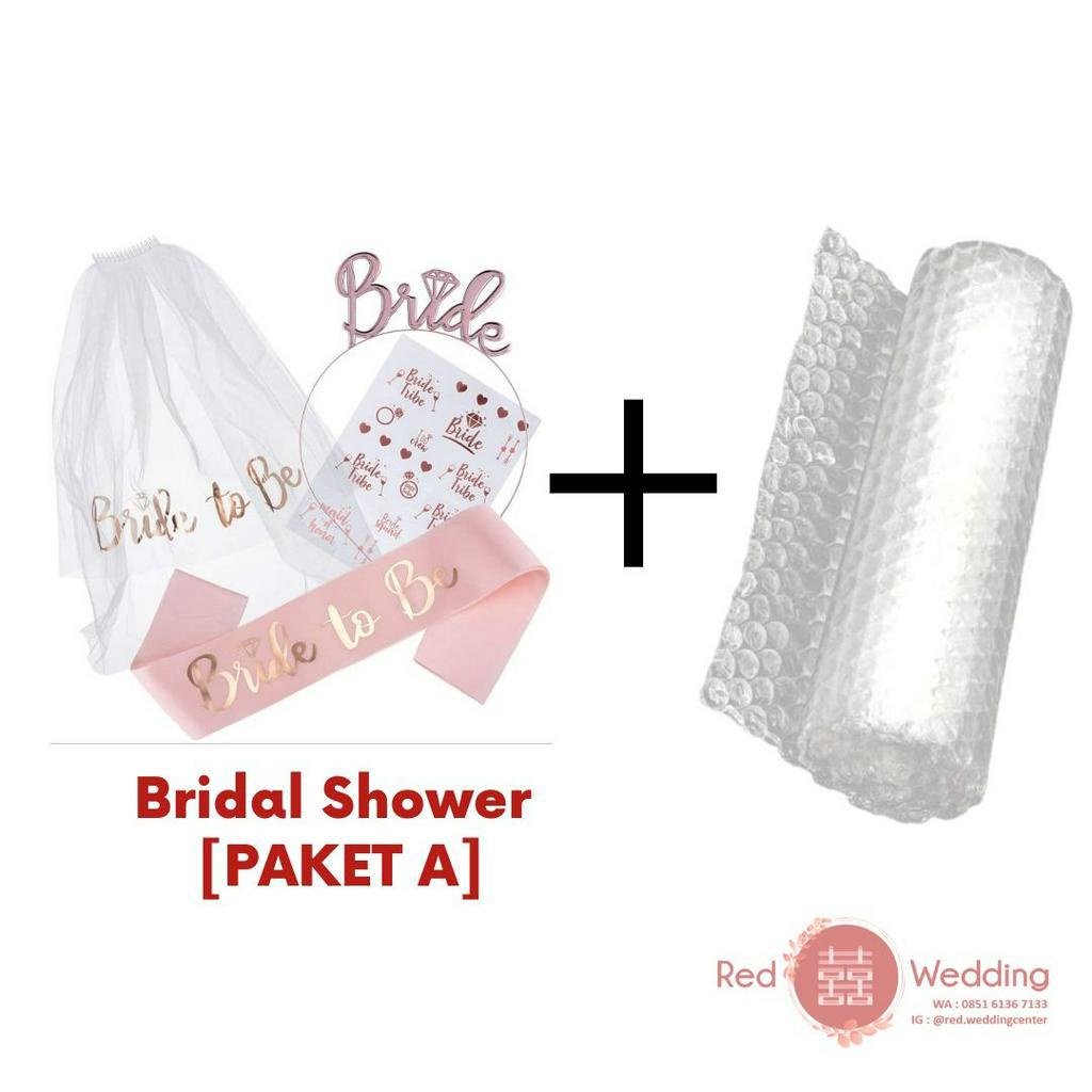 Jual Paket BRIDAL SHOWER 4PCS SET Lengkap Kualitas Premium Bride To Be ...