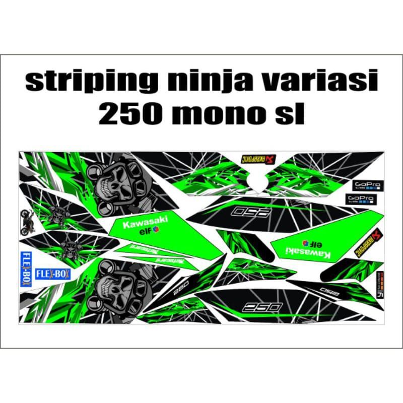 Jual Striping Ninja Mono 250 SL Tengkorak Stiker Motor Kawasaki Ninja ...