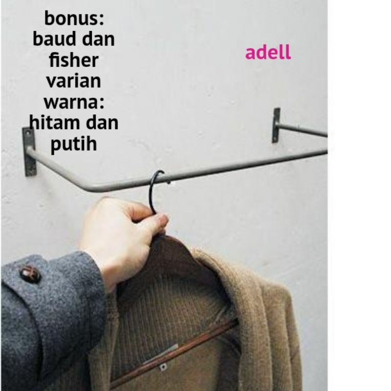 Jual Gantungan Baju Dinding Tempel Castok Gantungan Baju Besi Dinding ...