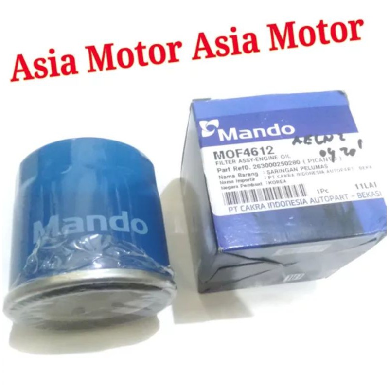 Jual Filter Oli Timor Dohc Sohc KIA Rio SF Merk MANDO KOREA | Shopee ...