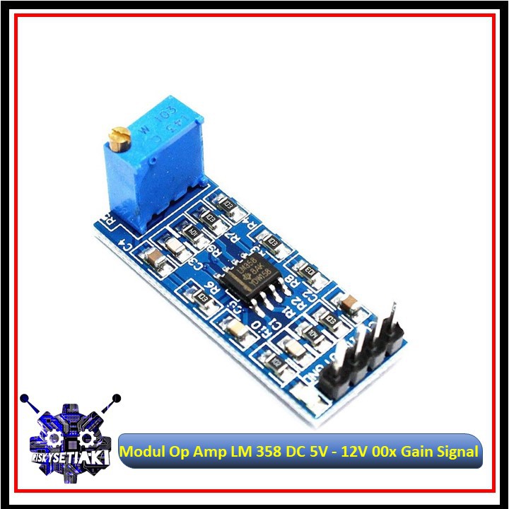Jual LM358 100x Gain Signal Amplification Modul Op Amp LM 358 DC 5V ...