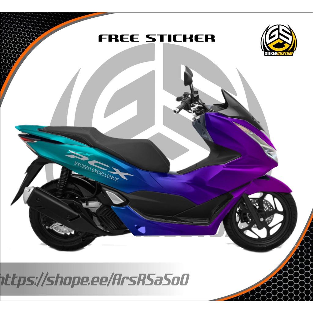 Jual DECAL PCX 160 GRADASI RAINBOW CUSTOM FULL BODY | Shopee Indonesia