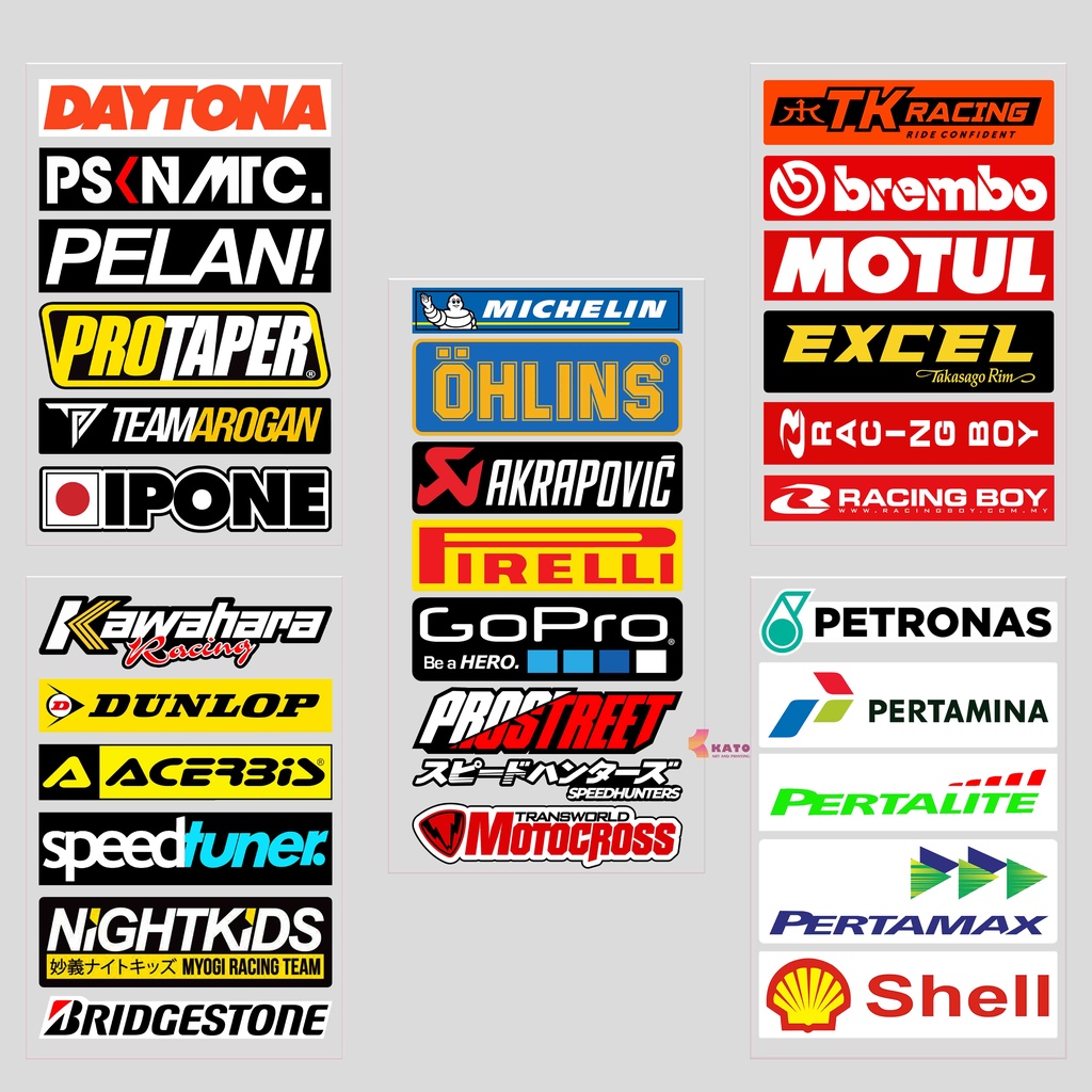 Jual Stiker Motor Racing Bahan Vinyl Sticker Sponsor Motor Honda Yamaha ...