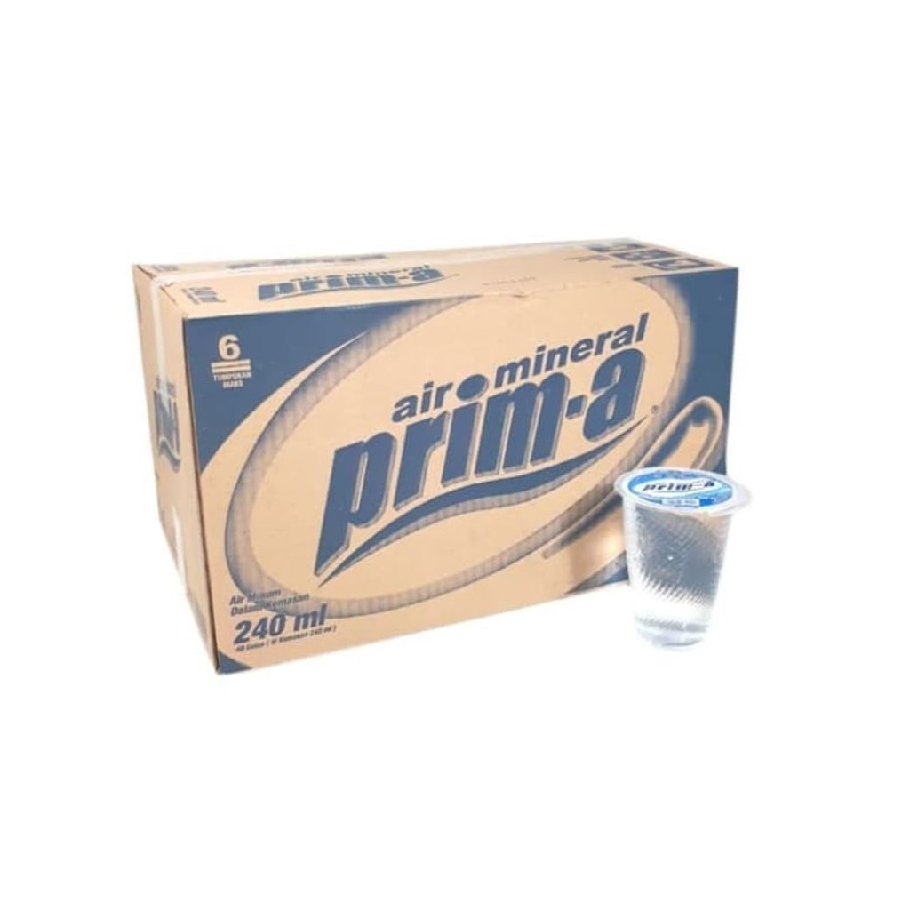 Jual AIR MINERAL PRIM-A KEMASAN GELAS UKURAN 240ML 1 KARTON ISI 48 ...
