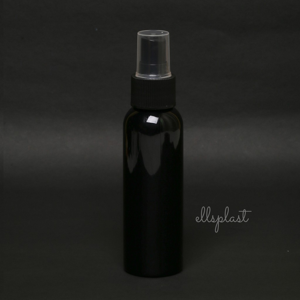 Jual BOTOL SPRAY 100 ML / BOTOL PET 100 ML HITAM TUTUP SPRAY HITAM ...
