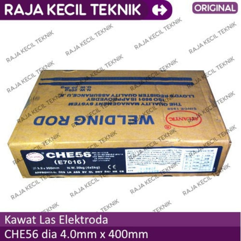 Jual Kawat Las Besi Atlantic AWS E7016 CHE 56 uk 4.0mm pack | Shopee ...