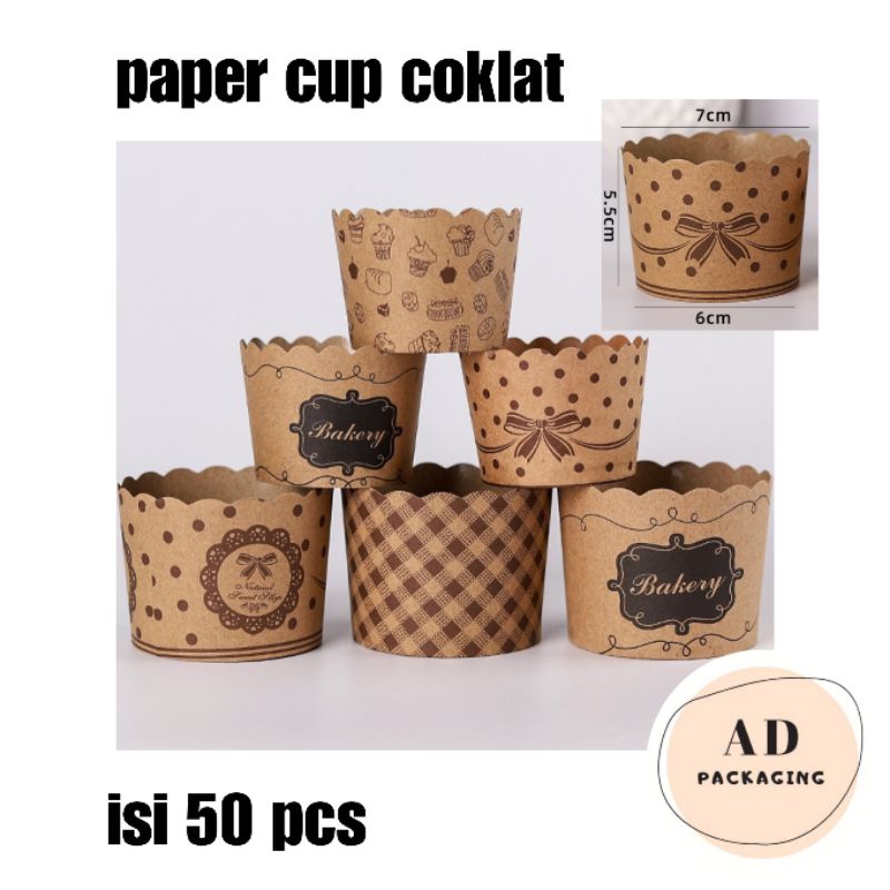 Jual paper cupcakes coklat/ muffin cup/ kertas cupcakes/ kertas roti ...