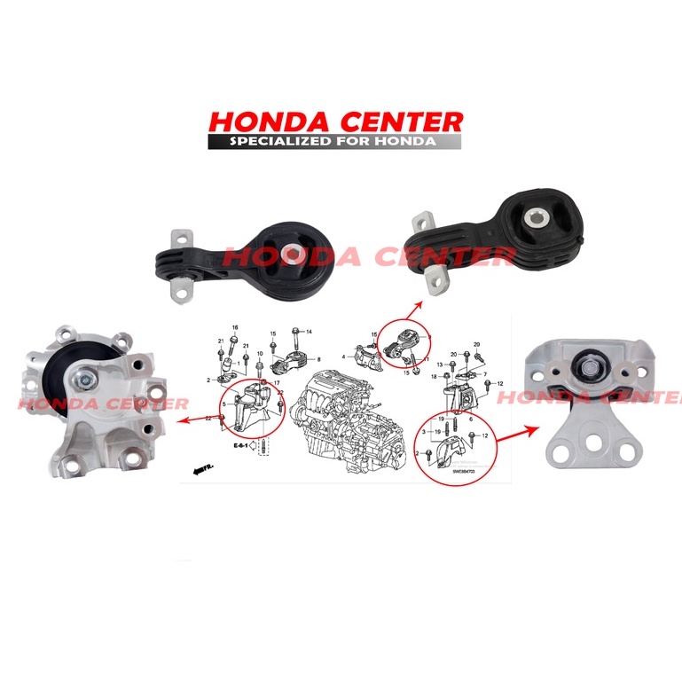 Jual Engine Mounting Gantungan Mesin Pangkuan Mesin Kaki Mesin Pondasi Mesin Set Crv Re Gen3 ...