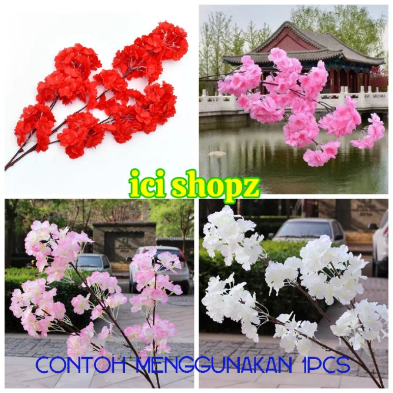 Jual Bunga Sakura Jumbo 1 Meter / Cherry Blossom Imitasi | Shopee Indonesia