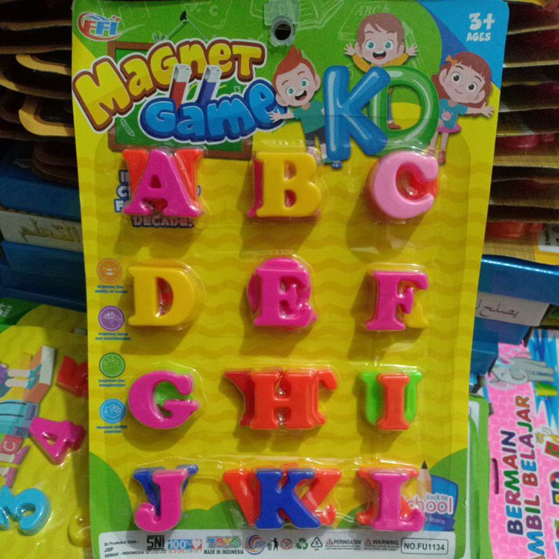Jual Mainan Edukasi Anak / Puzzle Magnet Abjad Alphabet Huruf Besar ...