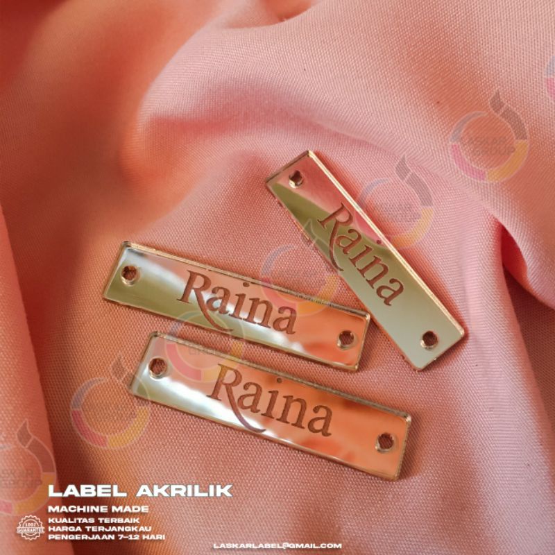 Jual label hijab , label baju ,label akrilik,label nama,label cap ...
