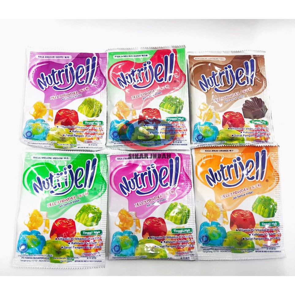 Jual NUTRIJELL JELLY POWDER RASA BUAH 15GR | Shopee Indonesia
