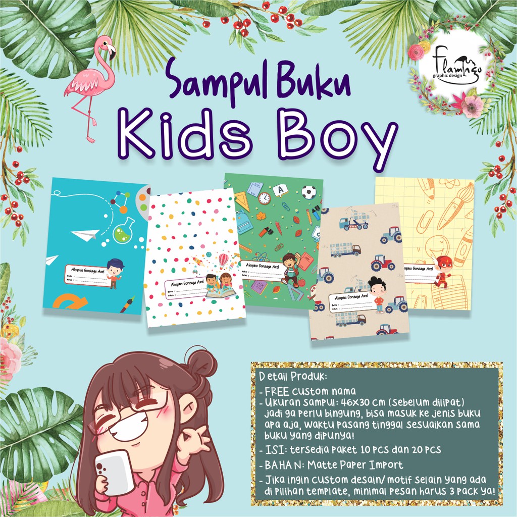 Jual SAMPUL BUKU BOYS ANAK LAKI LAKI FREE CUSTOM NAMA ANAK | Shopee ...